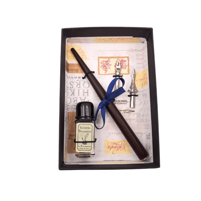 Set elegant de caligrafie – stilou cu 2 penite si cerneala, cadou - Kadolex